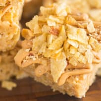 Peanut Butter Potato Chip Rice Krispie Treats Recipe - Food Fanatic
