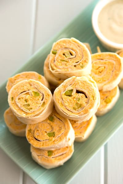 Buffalo Chicken Pinwheels Recipe - Food Fanatic