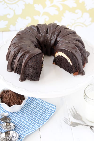 Ribboned Fudge Bundt Cake Recipe - Food Fanatic