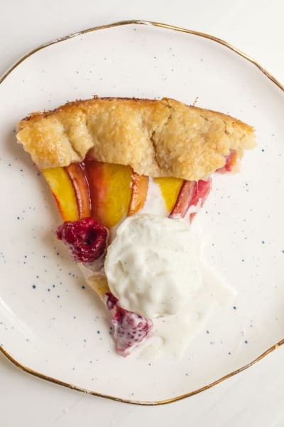 Peach Raspberry Galette Recipe - Food Fanatic