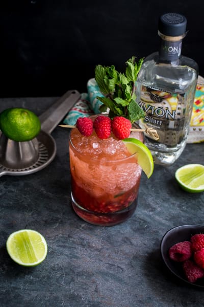 Raspberry Mint Tequila Smash Recipe - Food Fanatic