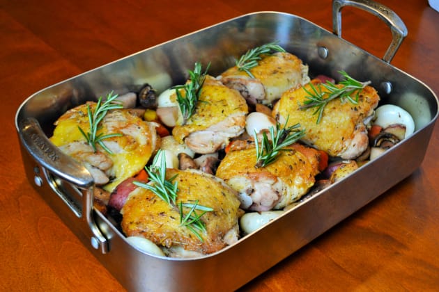 Pan Roasted Chicken Thighs Recipe - Food Fanatic