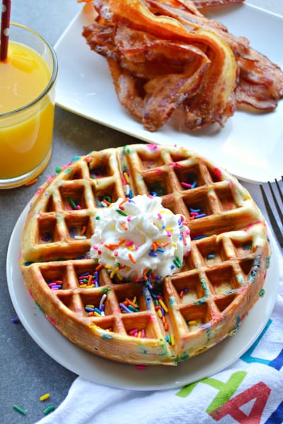 Funfetti Waffles Recipe - Food Fanatic