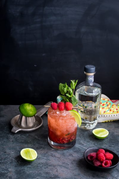 Raspberry Mint Tequila Smash Recipe - Food Fanatic