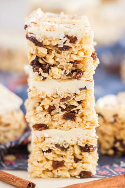 Oatmeal Raisin Rice Krispie Treats Recipe - Food Fanatic