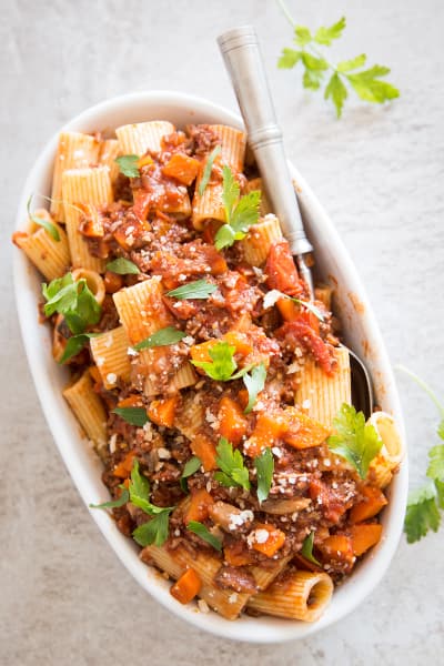 Beef Mushroom Rigatoni Recipe - Food Fanatic