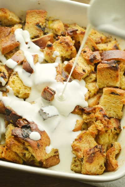 Cinnamon Raisin Bread Pudding Recipe - Food Fanatic