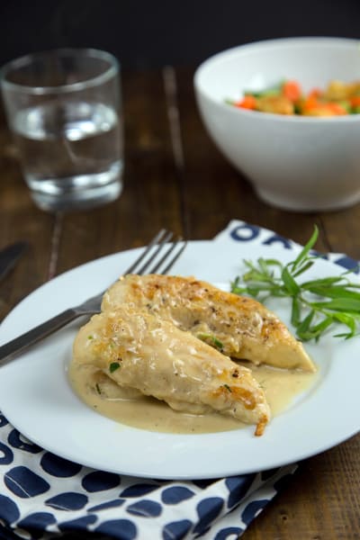 Chicken in Mustard Tarragon Sauce Recipe - Food Fanatic