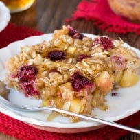 Raspberry Apple Baked Oatmeal Recipe - Food Fanatic