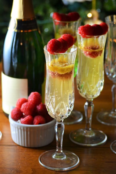 Raspberry Mango Bellini Recipe - Food Fanatic