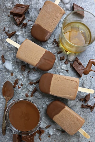 Chocolate Bourbon Popsicles Recipe - Food Fanatic