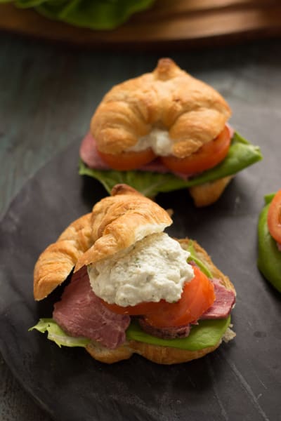 Roast Beef Croissant Sandwiches Recipe - Food Fanatic
