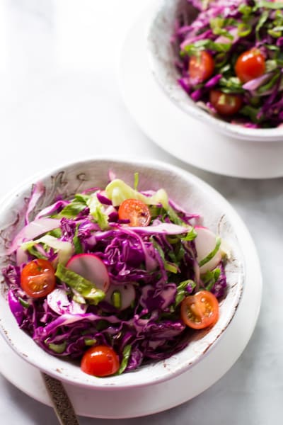 Quick Easy Red Cabbage Salad Recipe - Food Fanatic