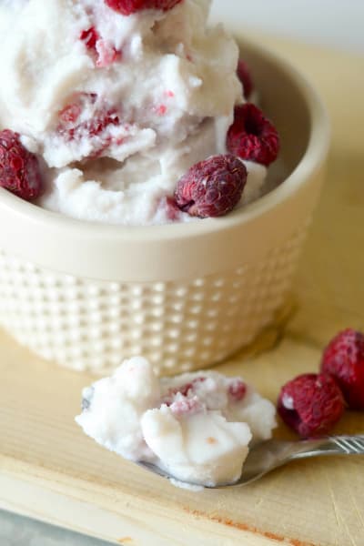 Gluten Free Raspberry Vanilla Ice Cream Recipe - Food Fanatic