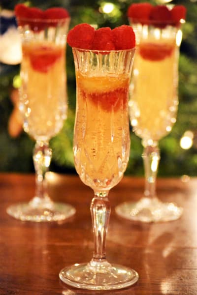 Raspberry Mango Bellini Recipe - Food Fanatic