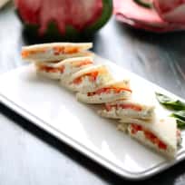 Tomato Feta Tea Sandwiches - Food Fanatic