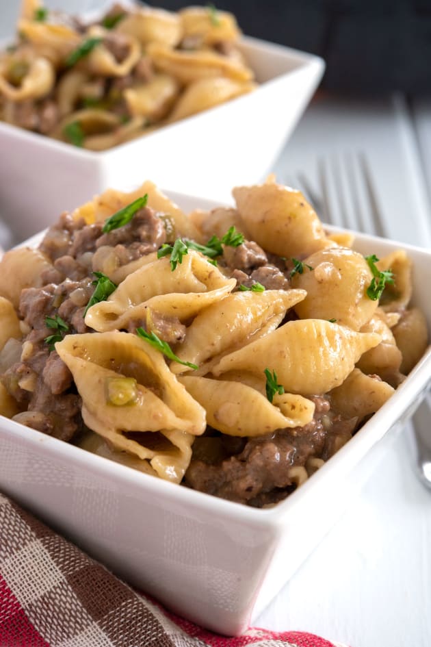Philly Cheesesteak Pasta Recipe - Food Fanatic