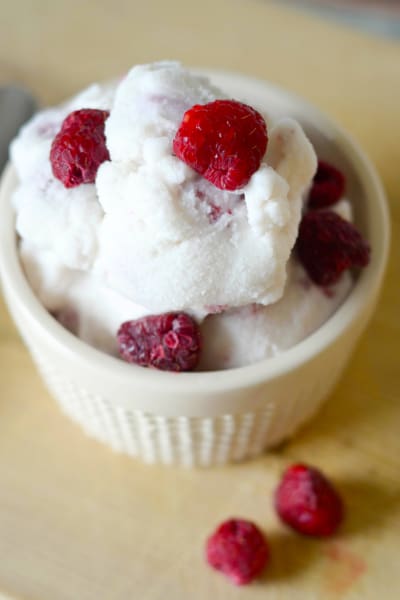 Gluten Free Raspberry Vanilla Ice Cream Recipe - Food Fanatic