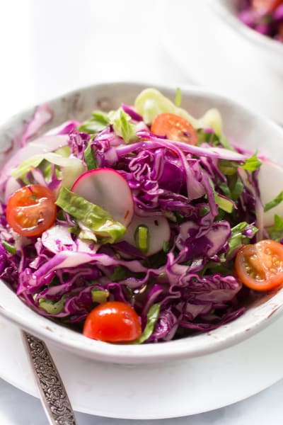 Quick Easy Red Cabbage Salad Recipe - Food Fanatic