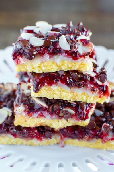 Chocolate Raspberry Magic Bars Recipe - Food Fanatic