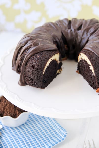 Ribboned Fudge Bundt Cake Recipe - Food Fanatic