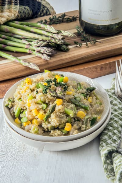 Quinoa Risotto with Asparagus Recipe - Food Fanatic