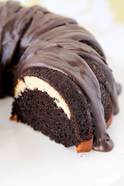 Ribboned Fudge Bundt Cake Recipe - Food Fanatic
