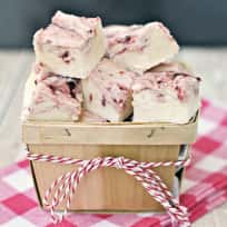 White Chocolate Raspberry Swirl Fudge Recipe - Food Fanatic